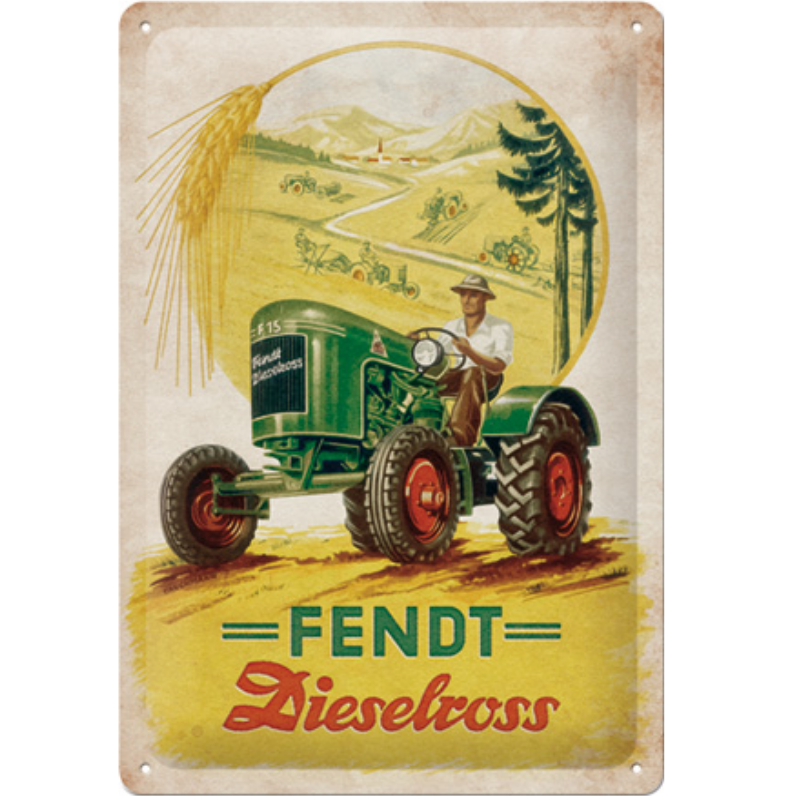 Plaque Fendt Dieselross - Déco murale/Plaques 20x30 cm - decovintage