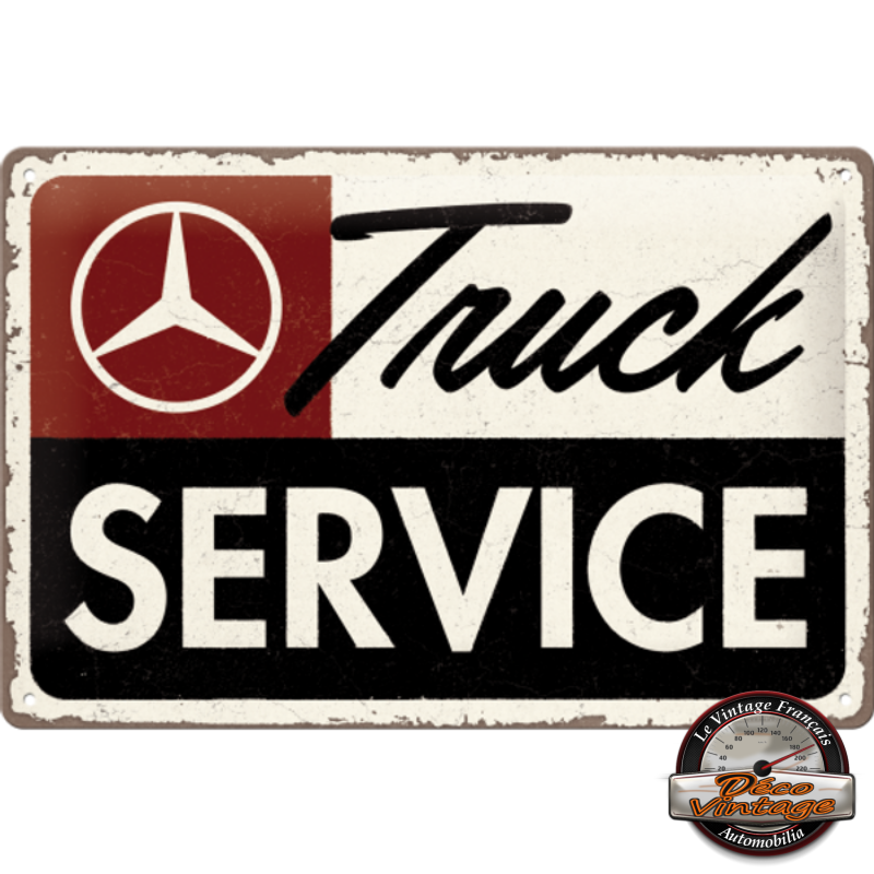 Plaque Mercedes truck service - Déco murale/Plaques 20x30 cm - decovintage
