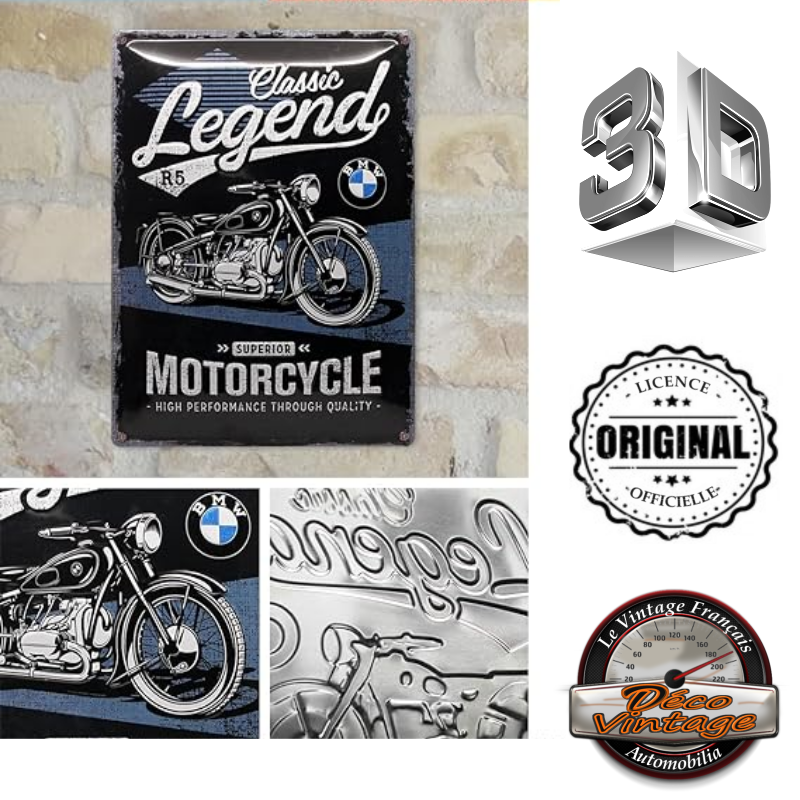 Plaque BMW moto legends - Déco murale/Plaques 30x40 cm - decovintage
