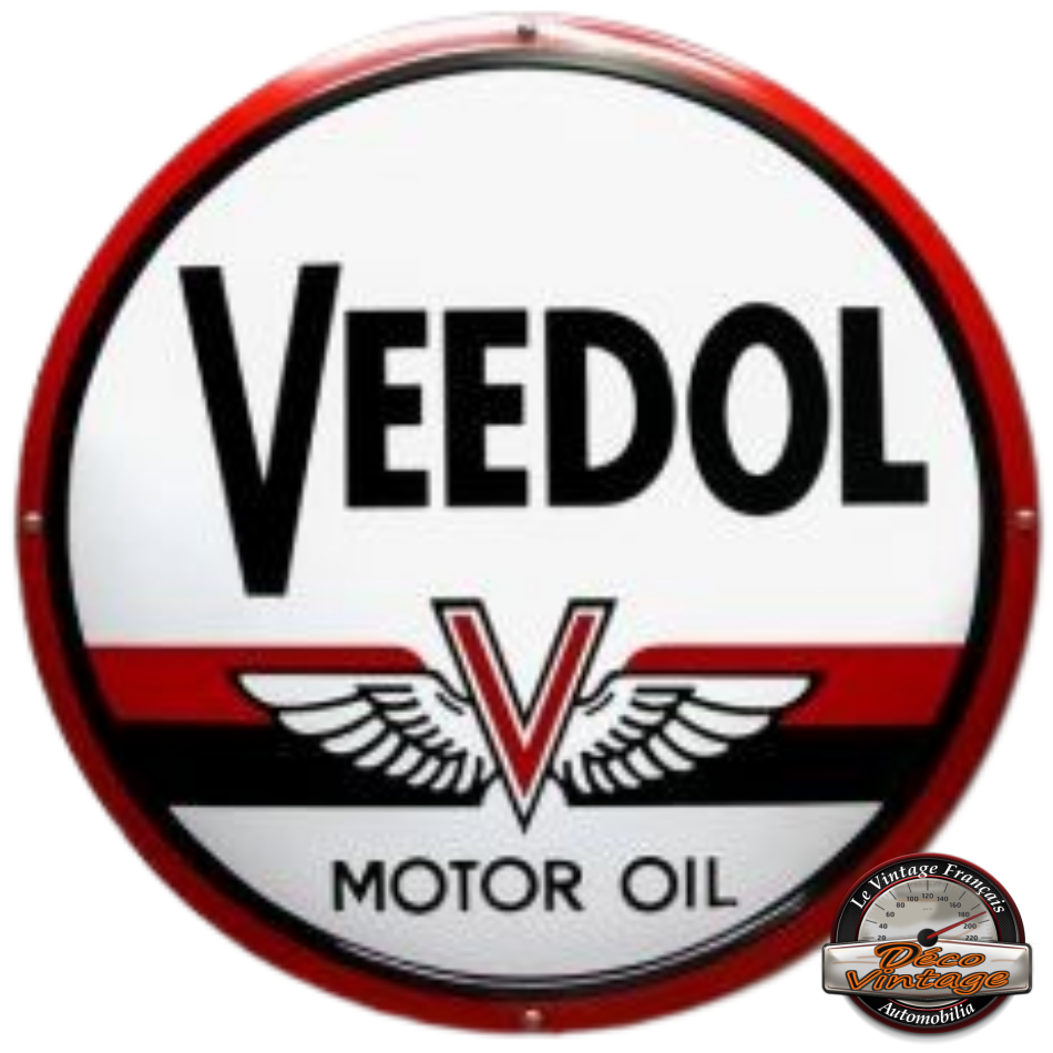 Plaque Veedol émaillée - Déco murale/Plaques émaillées - decovintage