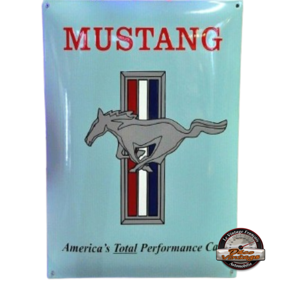 Plaque Ford Mustang émaillée - Déco murale/Plaques émaillées - decovintage