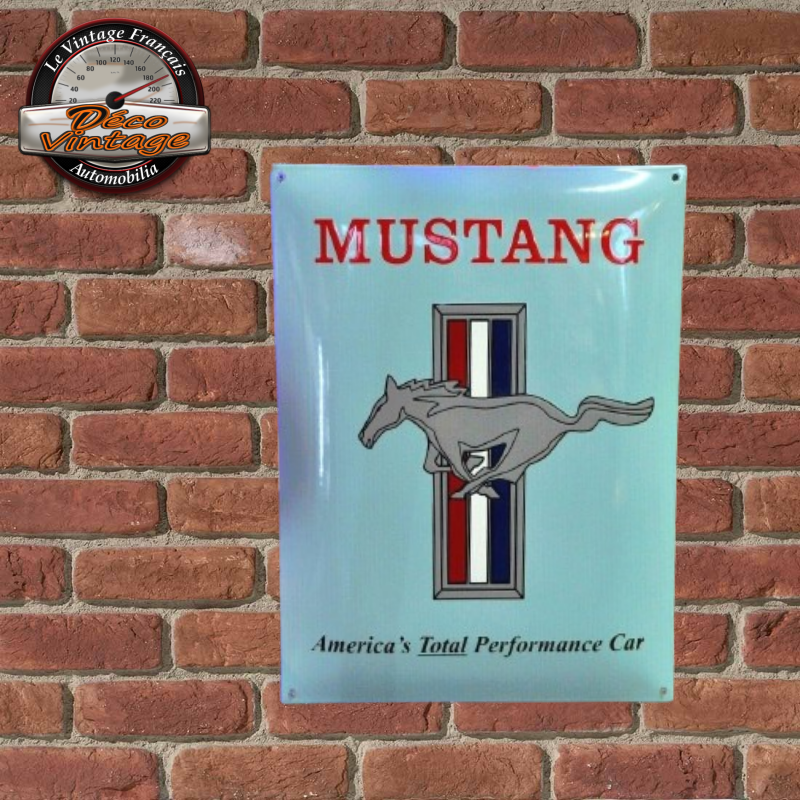 Plaque Ford Mustang émaillée - Déco murale/Plaques émaillées - decovintage