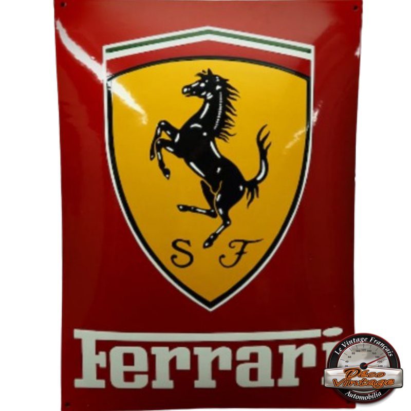 Plaque Ferrari émaillée - Déco murale/Plaques émaillées - decovintage