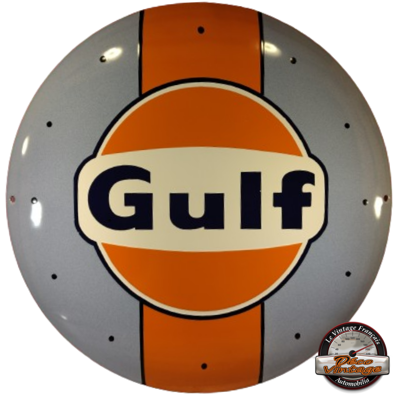 Plaque Gulf logo émaillée - Déco murale/Plaques émaillées - decovintage