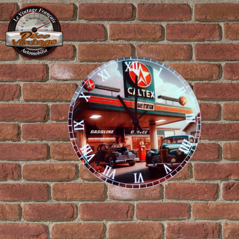 Horloge station-service Caltex - Déco murale/Horloges - decovintage