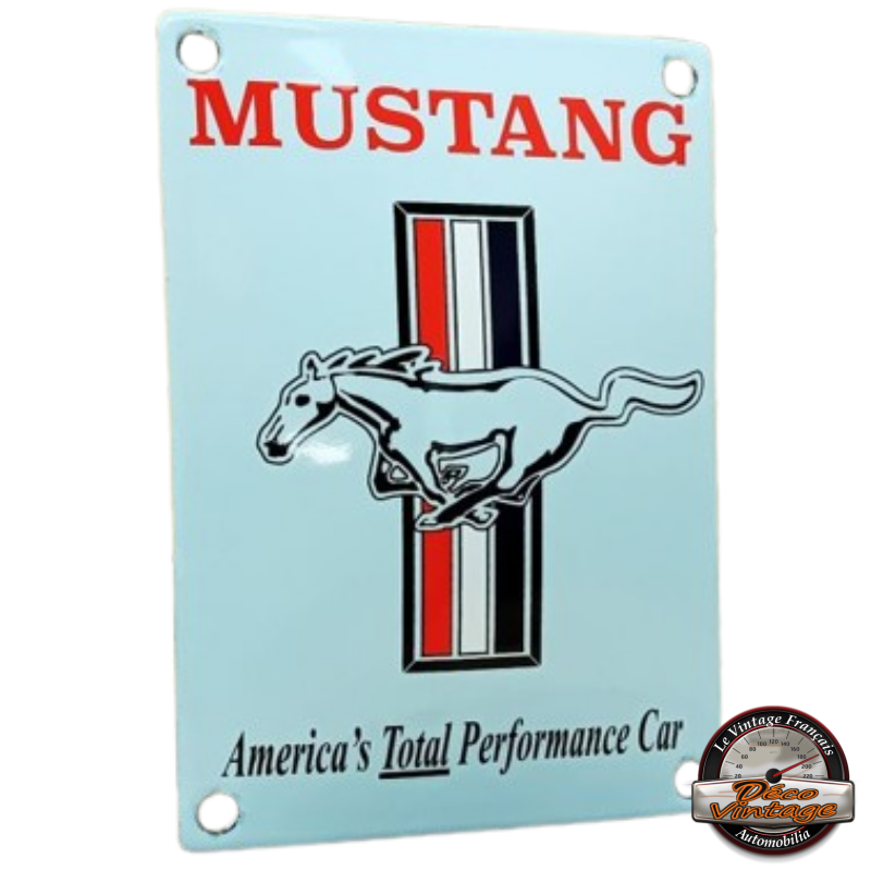 Plaque émaillée Ford Mustang logo - Déco murale/Plaques émaillées ...