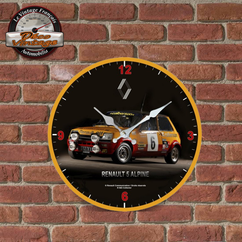 Horloge Renault R5 Alpine - Déco murale/Horloges - decovintage