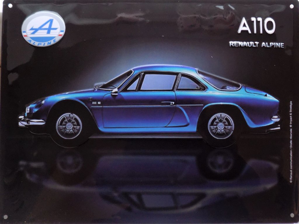 Plaque métal Alpine A110 black - Déco murale/Plaques 30x40 cm - decovintage