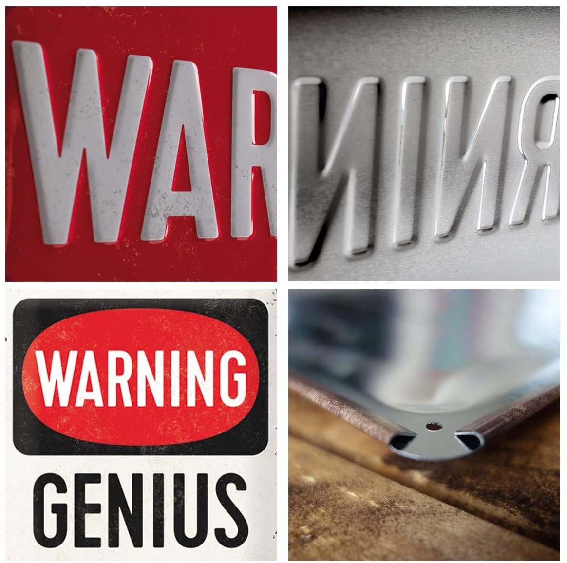 Plaque Warning Genius at work 30 x 40 - Déco murale/Plaques 30x40 cm ...