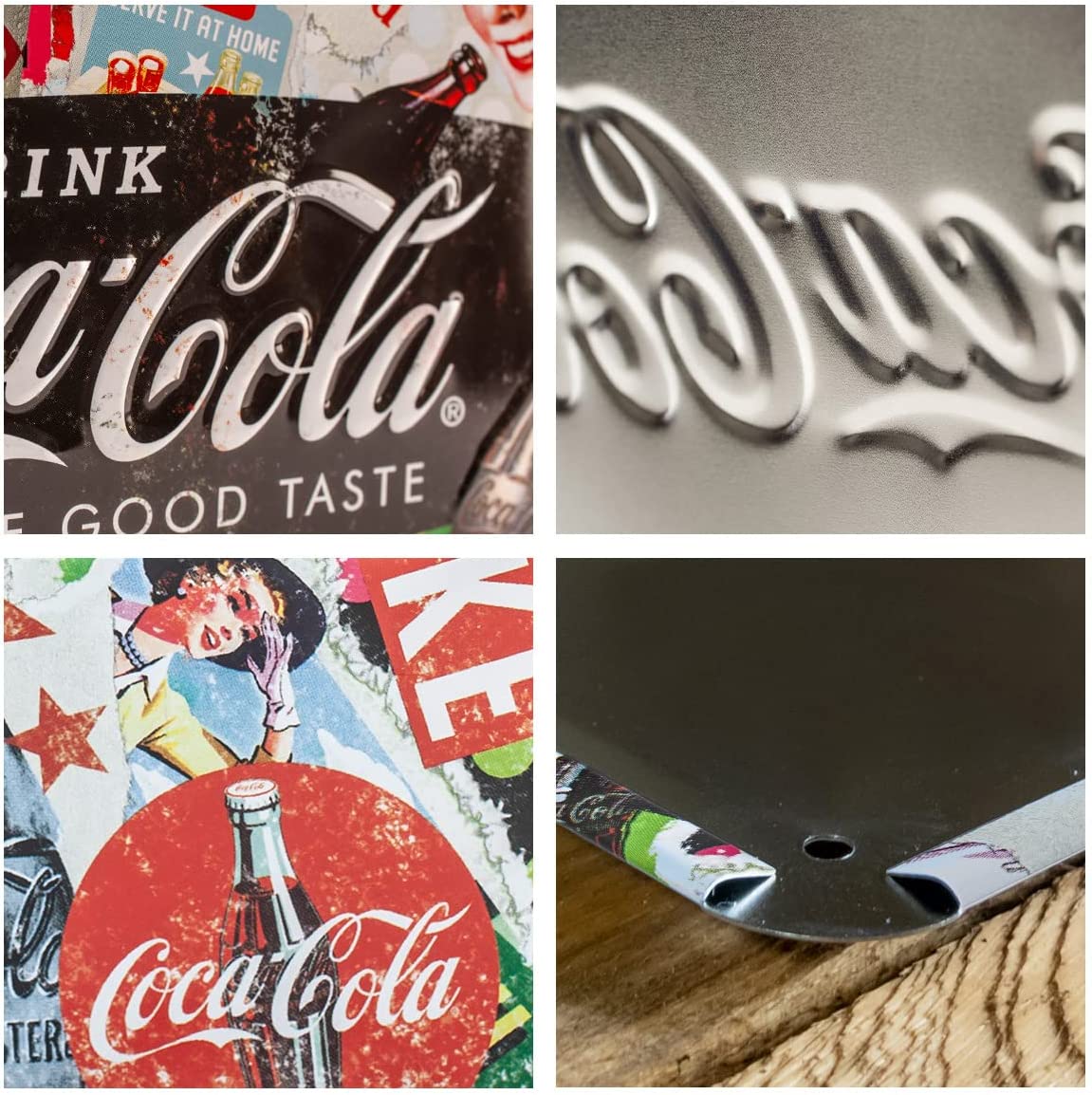 Plaque Coca-cola collage 20 x 15 - Déco murale/Plaques 15x20 cm ...