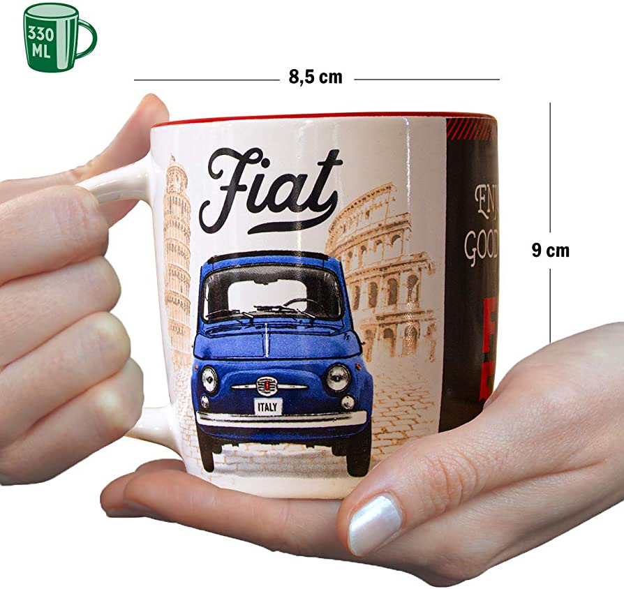Mug céramique Fiat 500 - Déco vintage/Mugs - decovintage