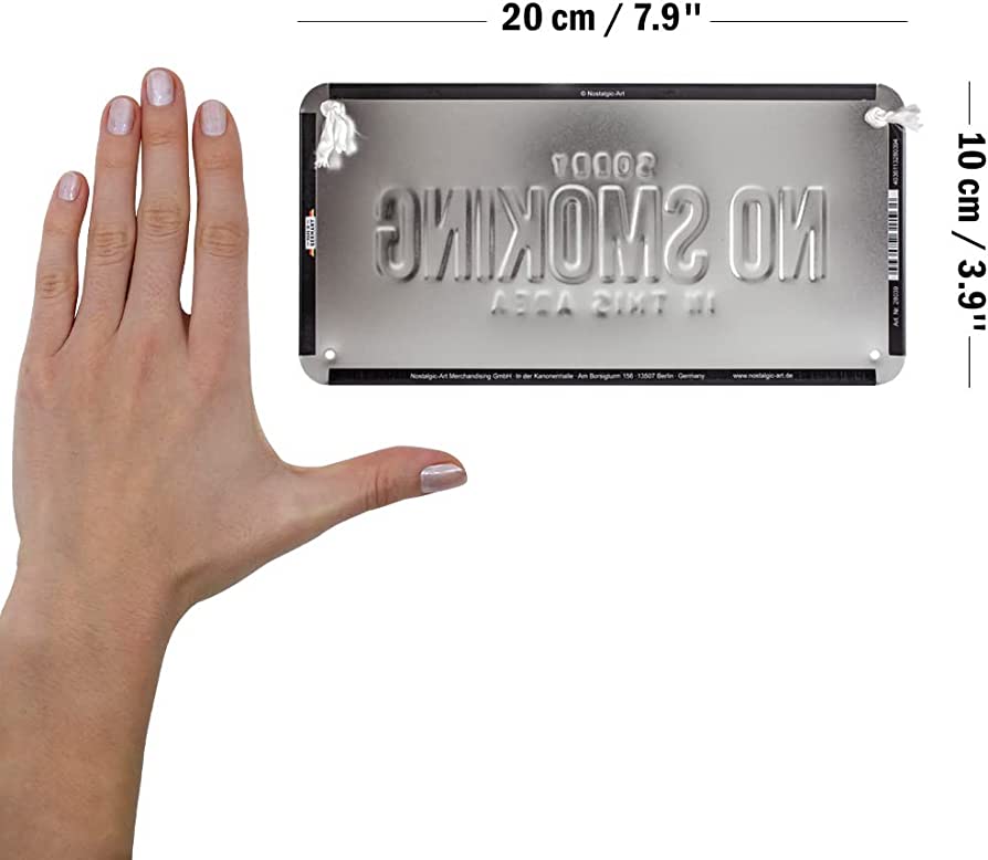 Plaque à suspendre No smoking 20x10 - Déco murale/Plaques à suspendre ...