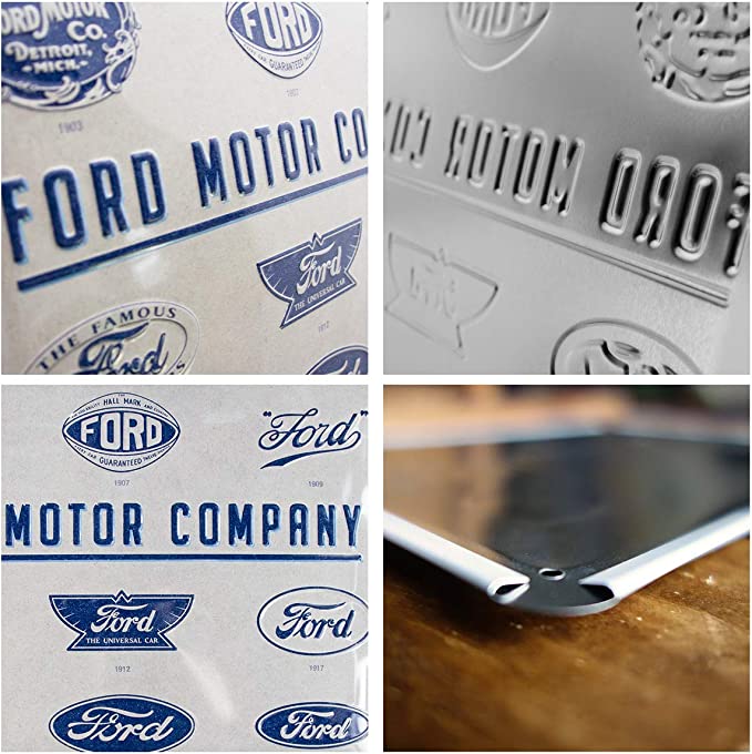 Plaque Ford logos - Déco murale/Plaques 30x40 cm - decovintage