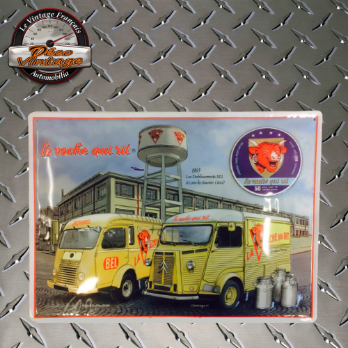 Plaque la vache qui rit Bel - Déco murale/Plaques 30x40 cm - decovintage