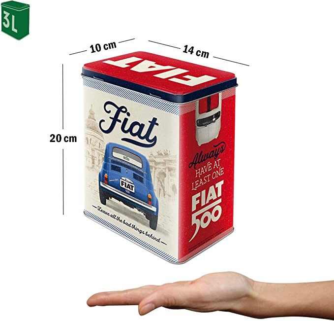 Boite métal Fiat 500 rétro - Déco vintage/Boîtes de rangement - decovintage
