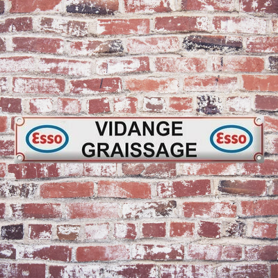 Plaque Esso atelier émaillée - Objets émaillés/Plaques émaillées ...