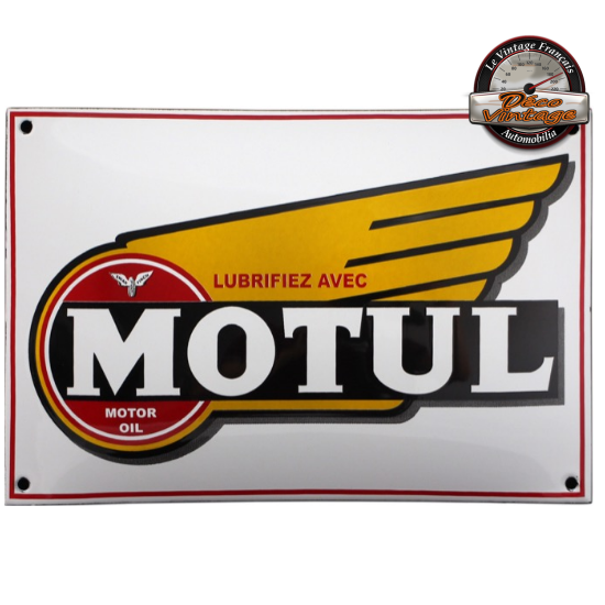 Plaque Motul logo émaillée - Objets émaillés/Plaques émaillées ...
