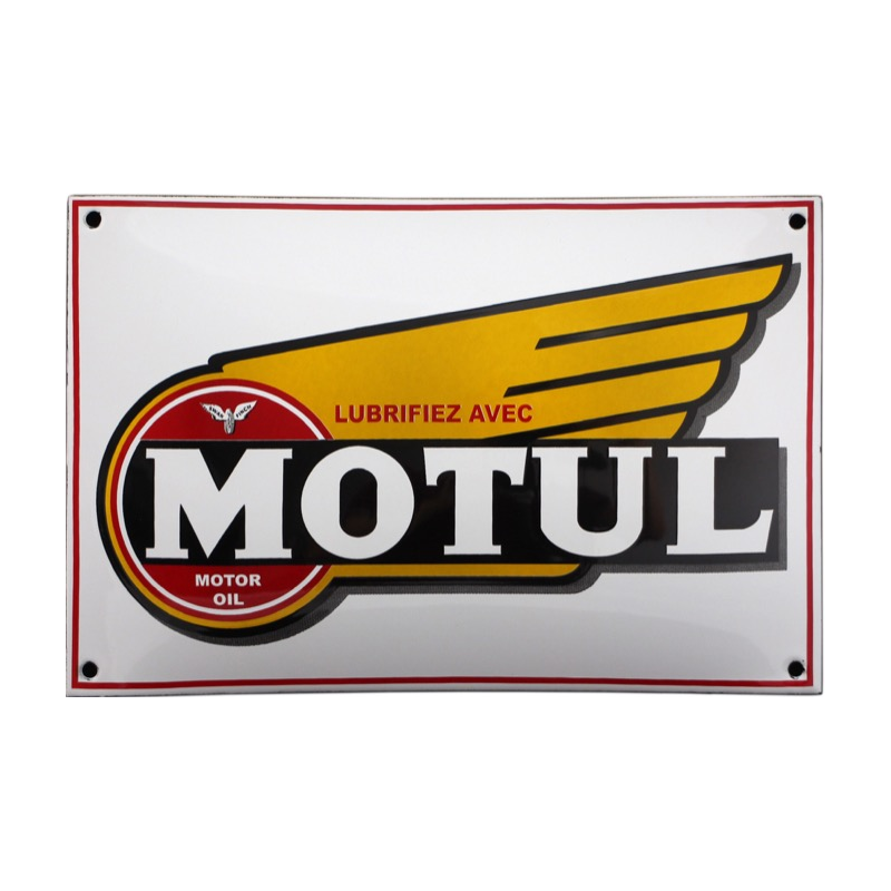 Plaque Motul logo émaillée - Objets émaillés/Plaques émaillées ...