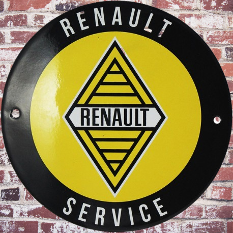 Plaque Renault service émaillée - Objets émaillés/Plaques émaillées ...