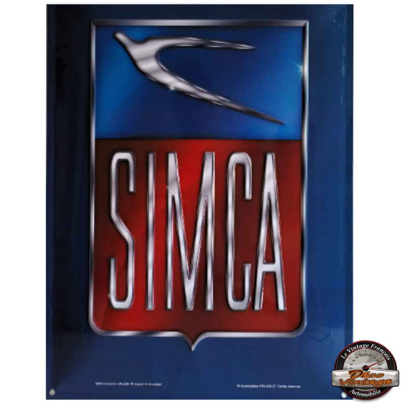 Plaque Simca logo - Déco murale/Plaques 30x40 cm - decovintage