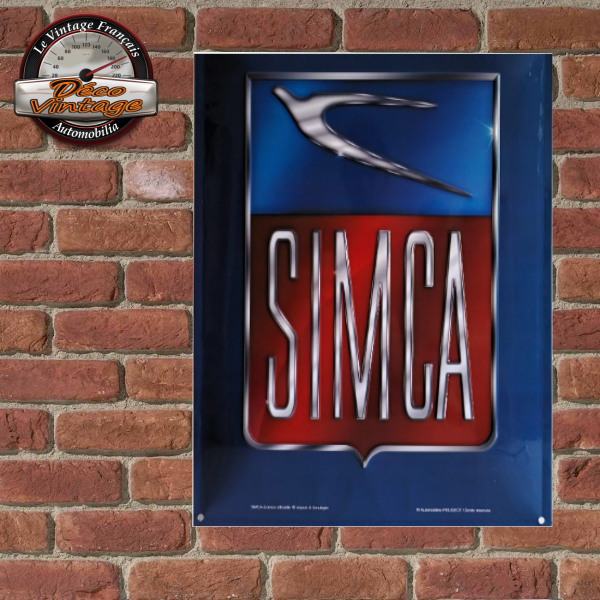 Plaque Simca logo - Déco murale/Plaques 30x40 cm - decovintage