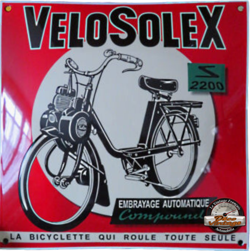 Plaque Vélosolex 2200 émaillée - Objets émaillés/Plaques émaillées - decovintage