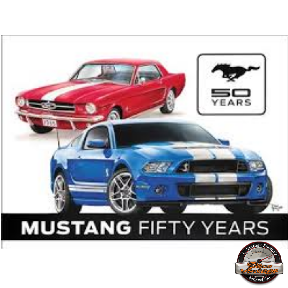 Plaque Ford Mustang 50eme anniversaire - Déco murale/Plaques 30x40 cm ...