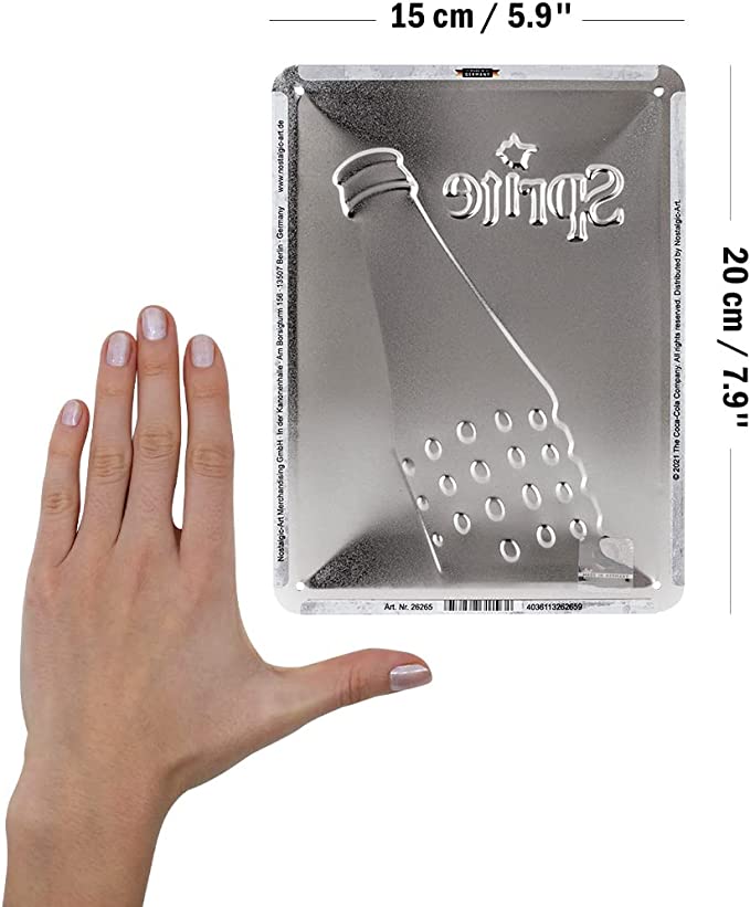 Plaque Sprite soda - Déco murale/Plaques 15x20 cm - decovintage