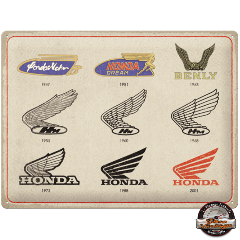 Plaque Honda logos - Déco murale/Plaques 30x40 cm - decovintage