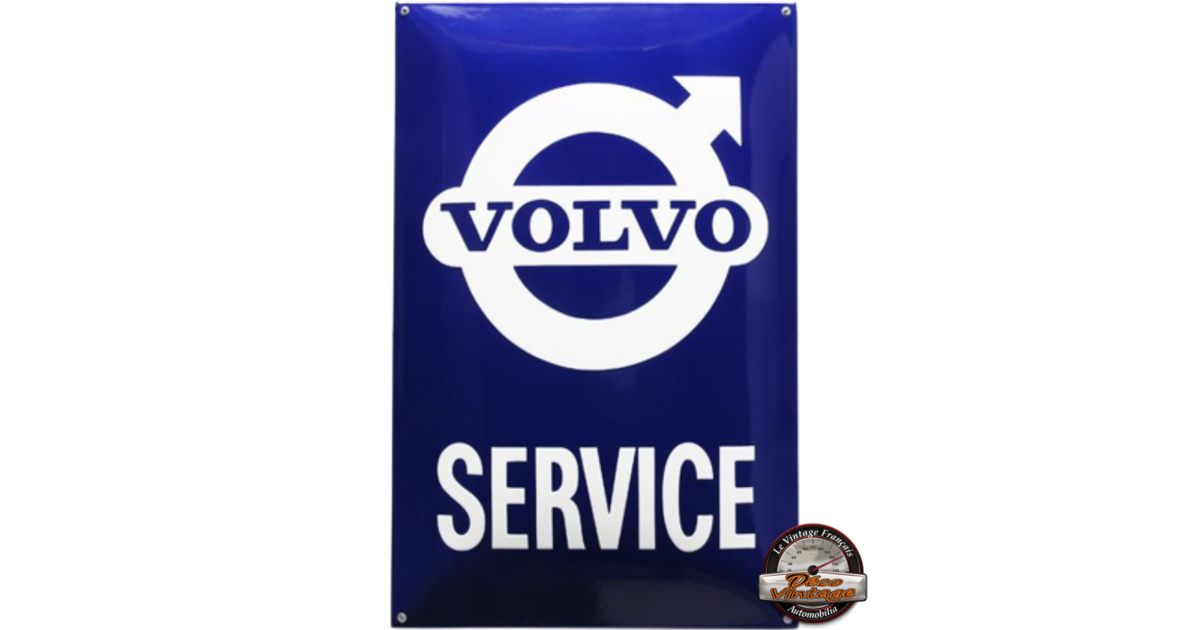 Plaque Volvo service émaillée - Objets émaillés/Plaques émaillées ...