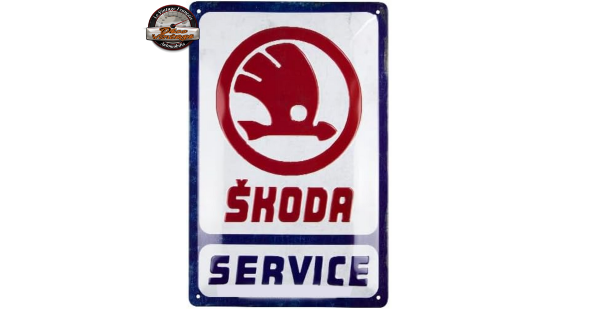 Plaque Skoda service - Déco murale/Plaques 20x30 cm - decovintage