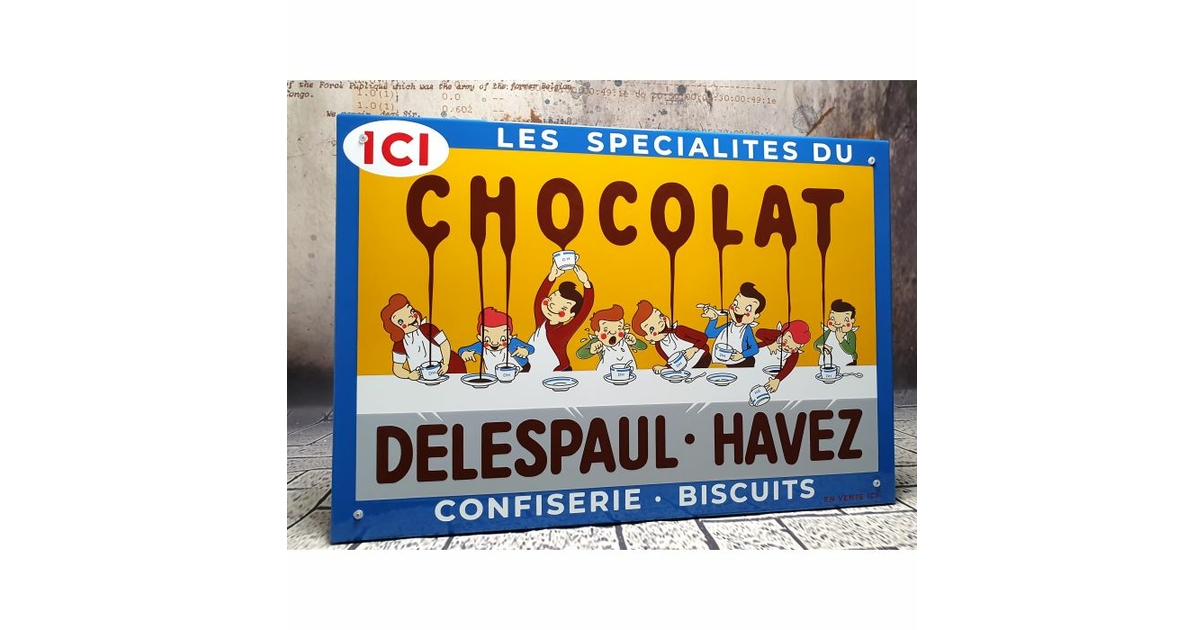 Plaque émaillée Delespaul-Havez 60x42cm - Objets émaillés/Plaques ...