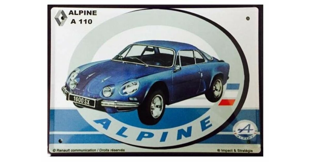 Plaque Alpine A110 - Déco murale/Plaques 20x30 cm - decovintage
