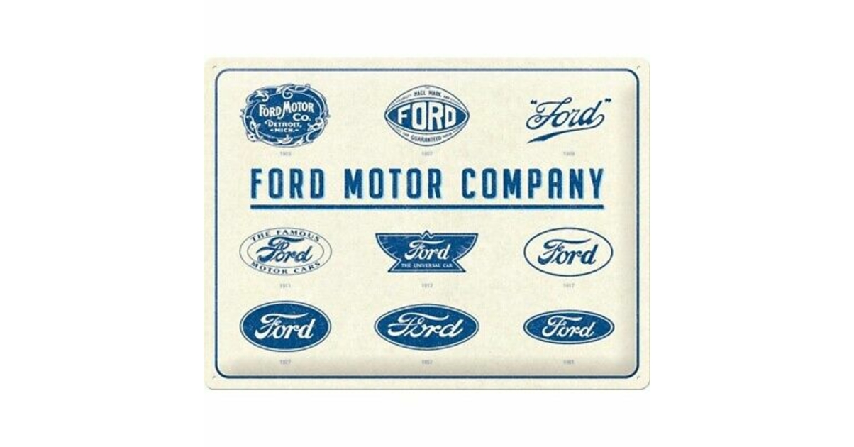 Plaque Ford logos - Déco murale/Plaques 30x40 cm - decovintage