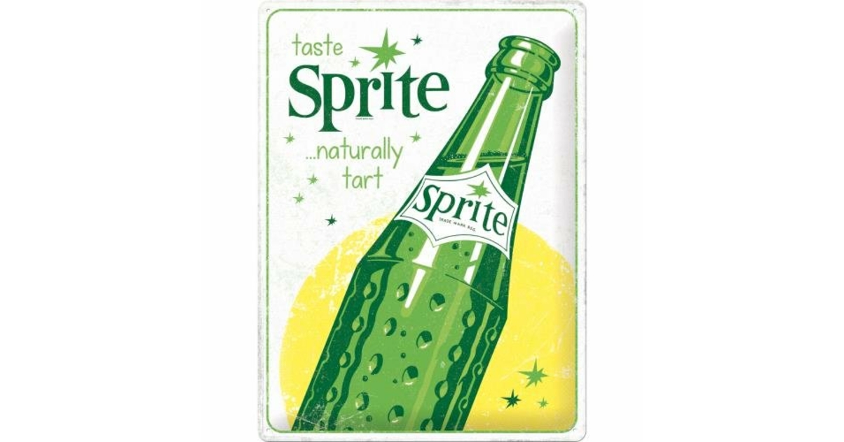 Plaque Sprite bouteille - Déco murale/Plaques 30x40 cm - decovintage