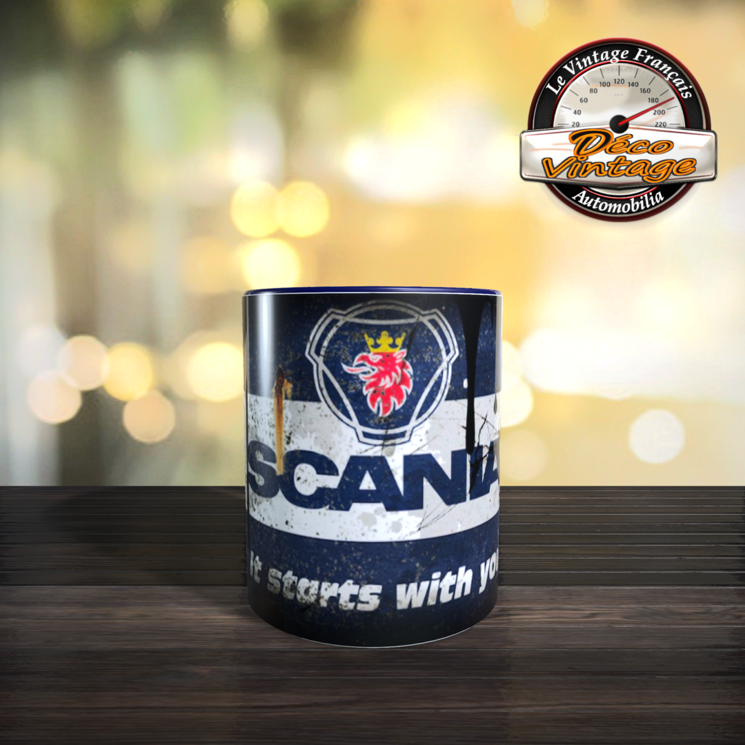Mug bidon d'huile Scania - Mugs publicitaires rétro - decovintage