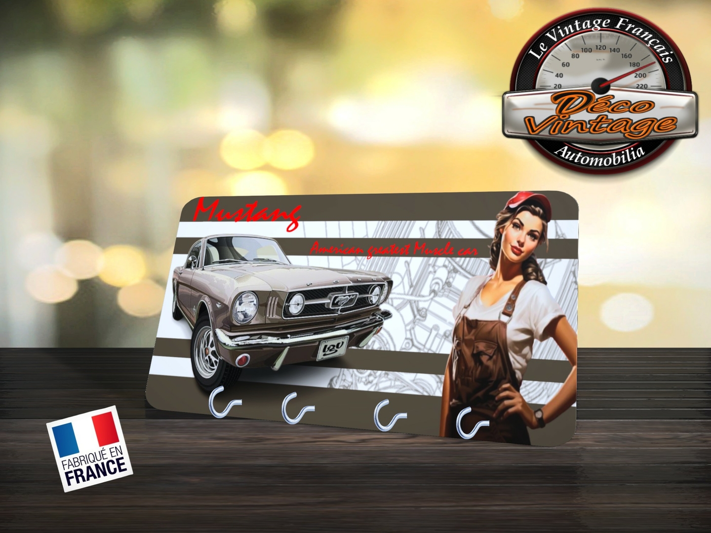 Porte-clés mural Ford Mustang - Rangez vos clés avec style