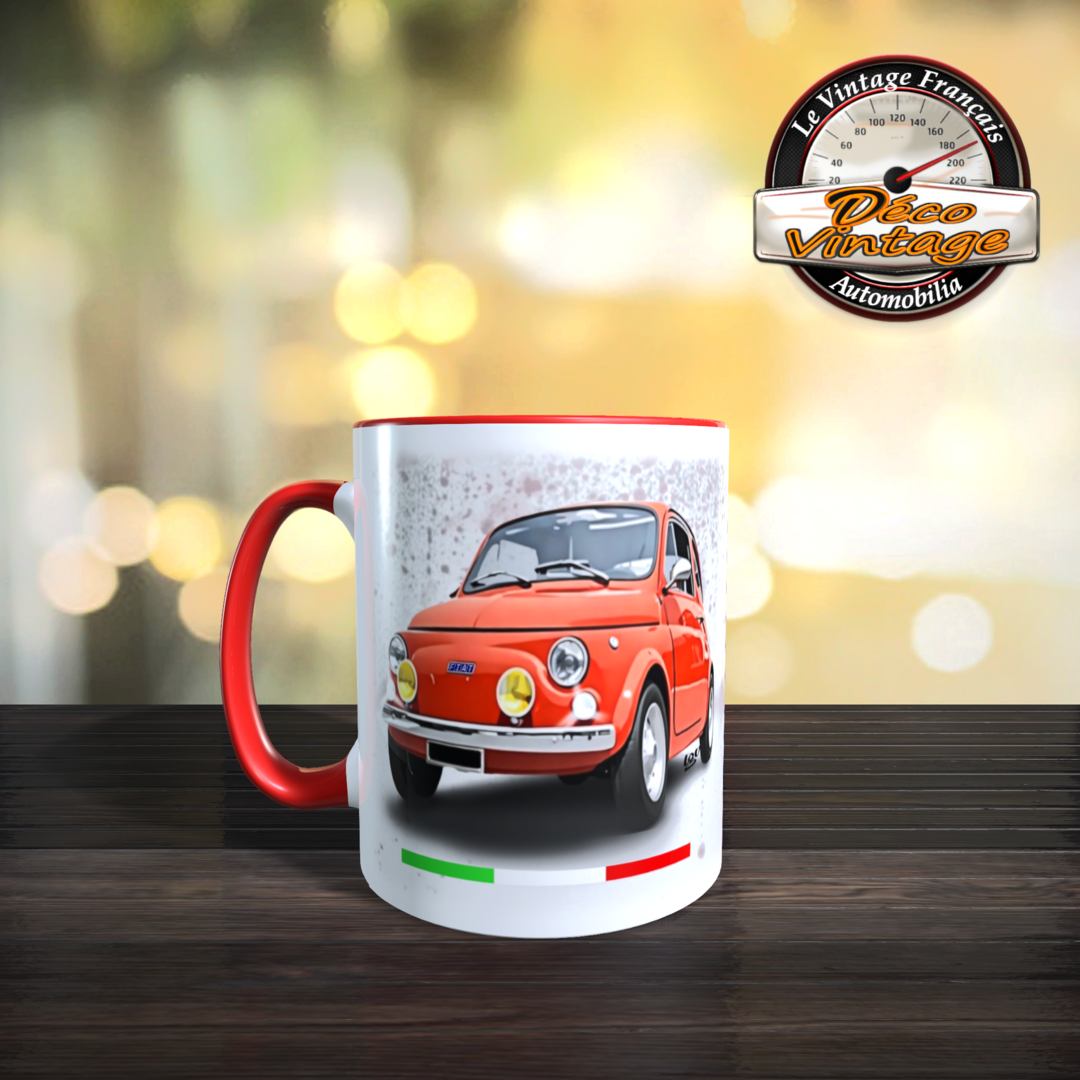 Mug rétro Fiat 500 - Le mug des fans de la petite italienne.