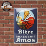Plaque émaillée bière Amos - Déco murale/Plaques émaillées - decovintage