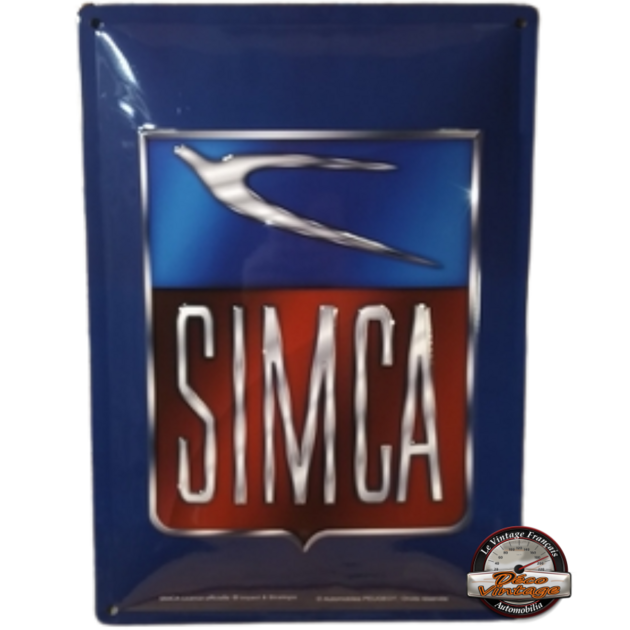 Plaque Simca logo en relief - Déco murale/Plaques 20x30 cm - decovintage