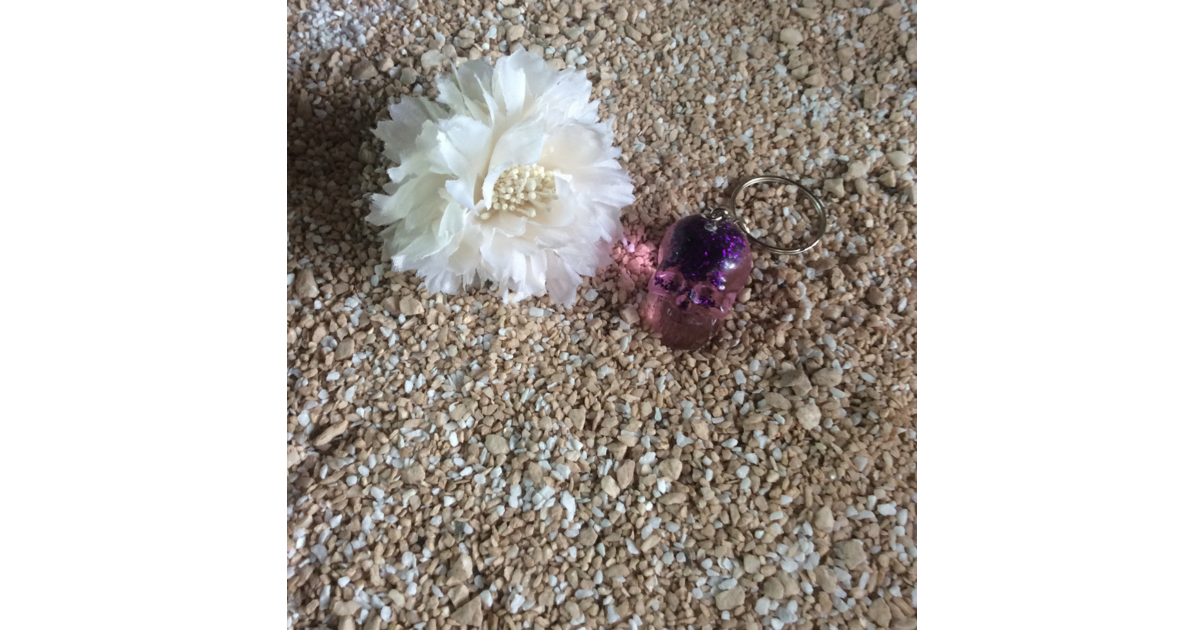 Porte-clé skull en résine époxy - Porte-clés en résine époxy