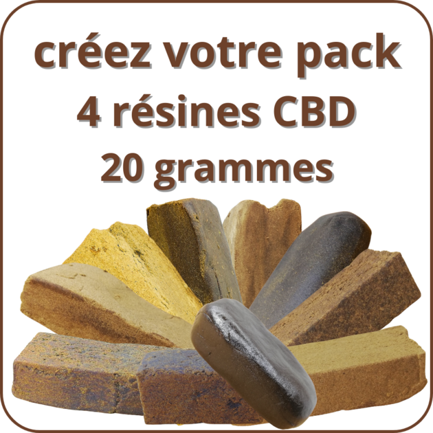 Pack CBD 20g - Composez votre sélection de Résines | CBD Alpha
