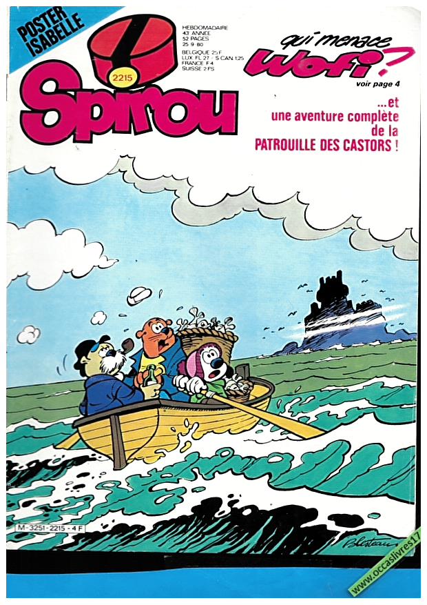 Spirou, n° 2215, 1980 + son poster - collection divers/spirou - occaslivres17