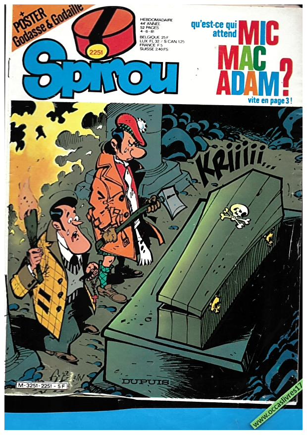 Spirou, n° 2251, 1981 + son poster - collection divers/spirou - occaslivres17