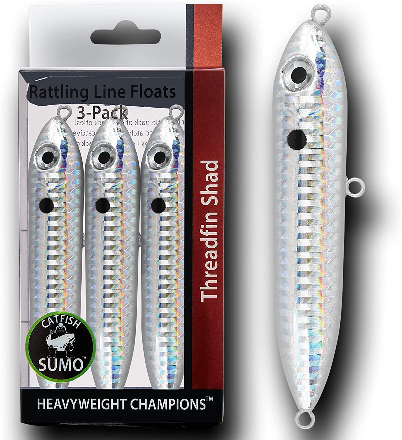 Catfish Rattling Line Float Lure for Catfishing, Demon Dragon Style Peg ...