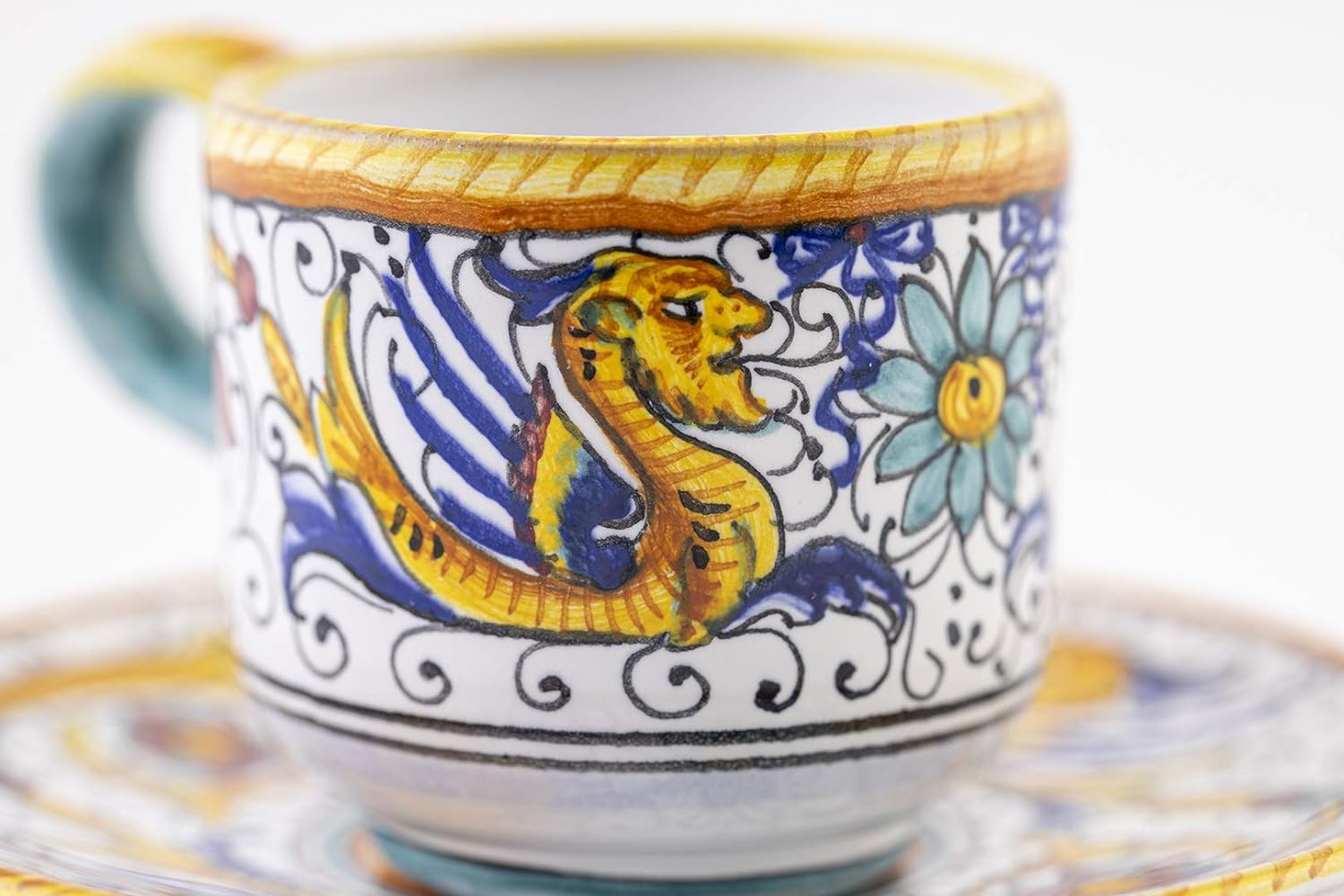 Fima thatsArte.com - Italian Ceramic Espresso Cup & Saucer Raffaellesco ...