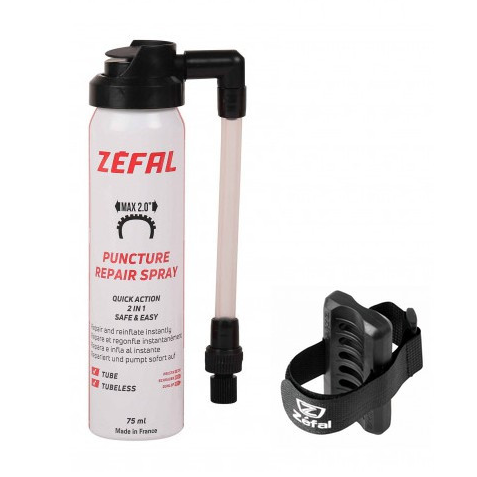 Bombe anti-crevaison route/vtt/vae REPAIR SPRAY 100ml avec support ...