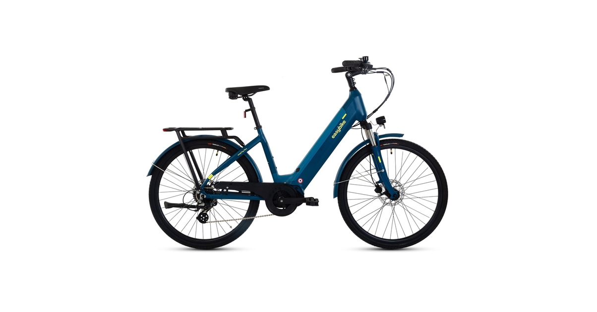 VTC électrique urbain EASYCITY MAX D8 BAFANG disc 26'' 480wh bleu ...