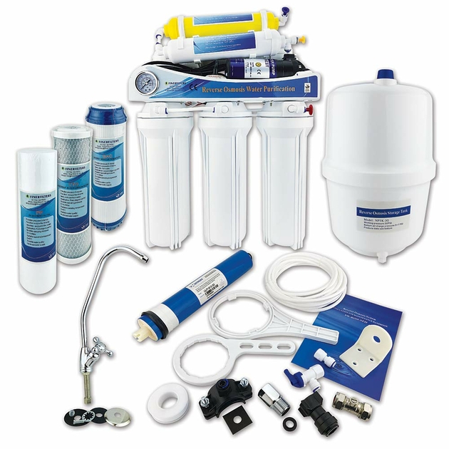 Finerfilters - 6 Stage Reverse Osmosis Water Filter System - 50GPD