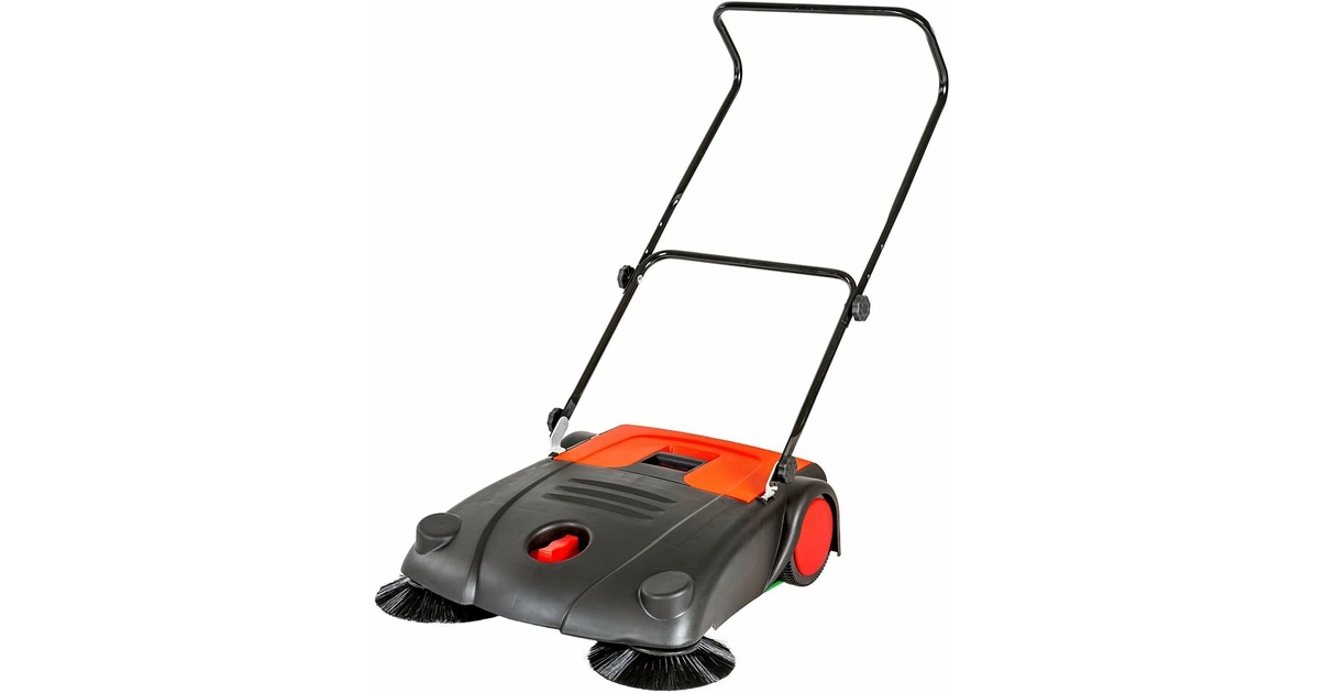 TecTake Quad Brush Push Outdoor Yard Patio Floor Garden Sweeper